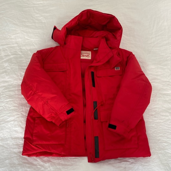 Levi's | Jackets & Coats | Red Levis Puffer Jacket | Poshmark